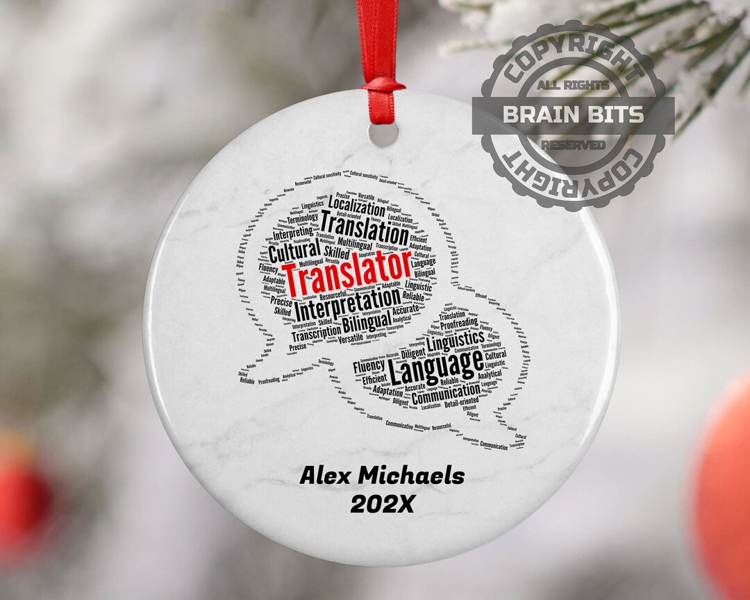 Translator Personalized Christmas Ornament - Etsy