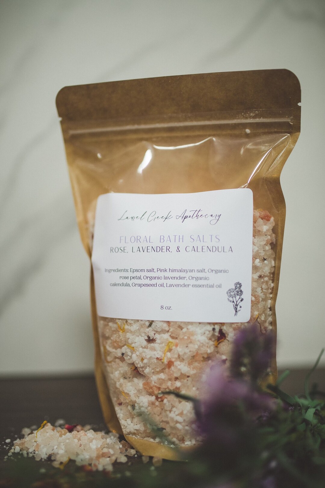 Herbal Floral Bath Salts Large Bag - Etsy
