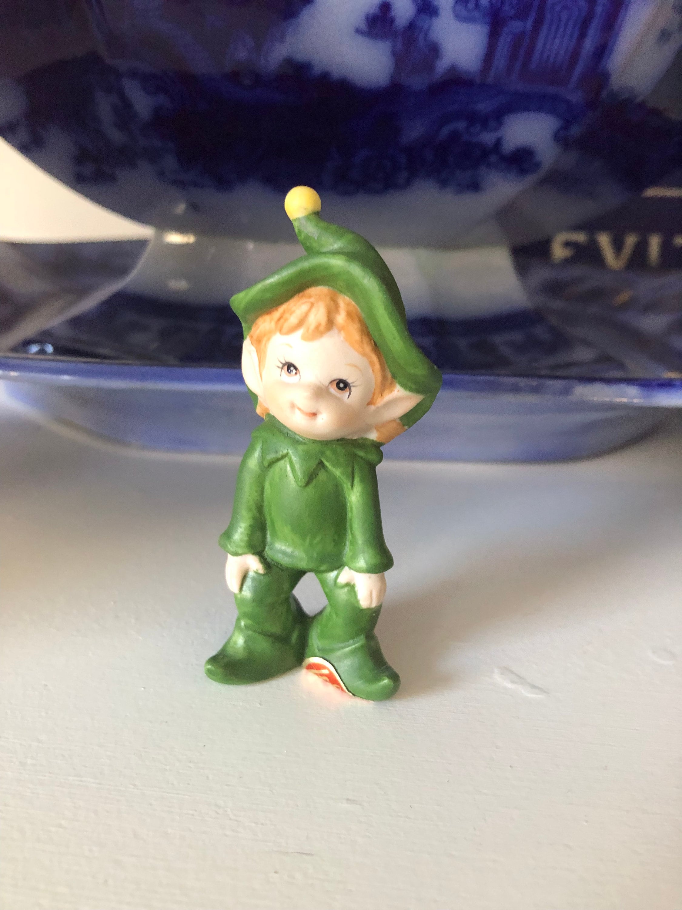 Vintage Lefton Wee Elf Porcelain Figure Original Sticker Pointy Ears - Etsy