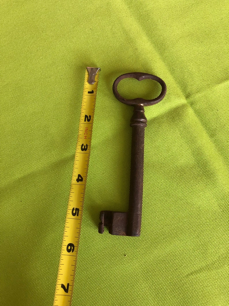Huge Victorian Antique Door Key Heavy Metal Decor Patina - Etsy