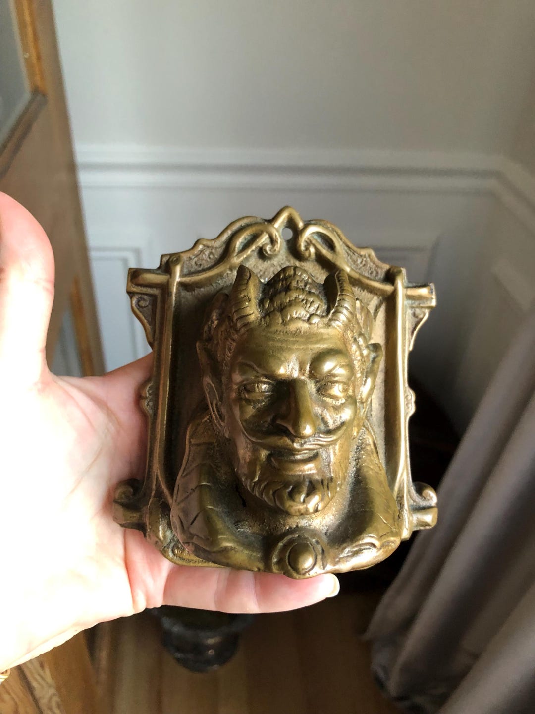 Antique Devil Match Holder With Striker Cast Metal Bronze Finish - Etsy