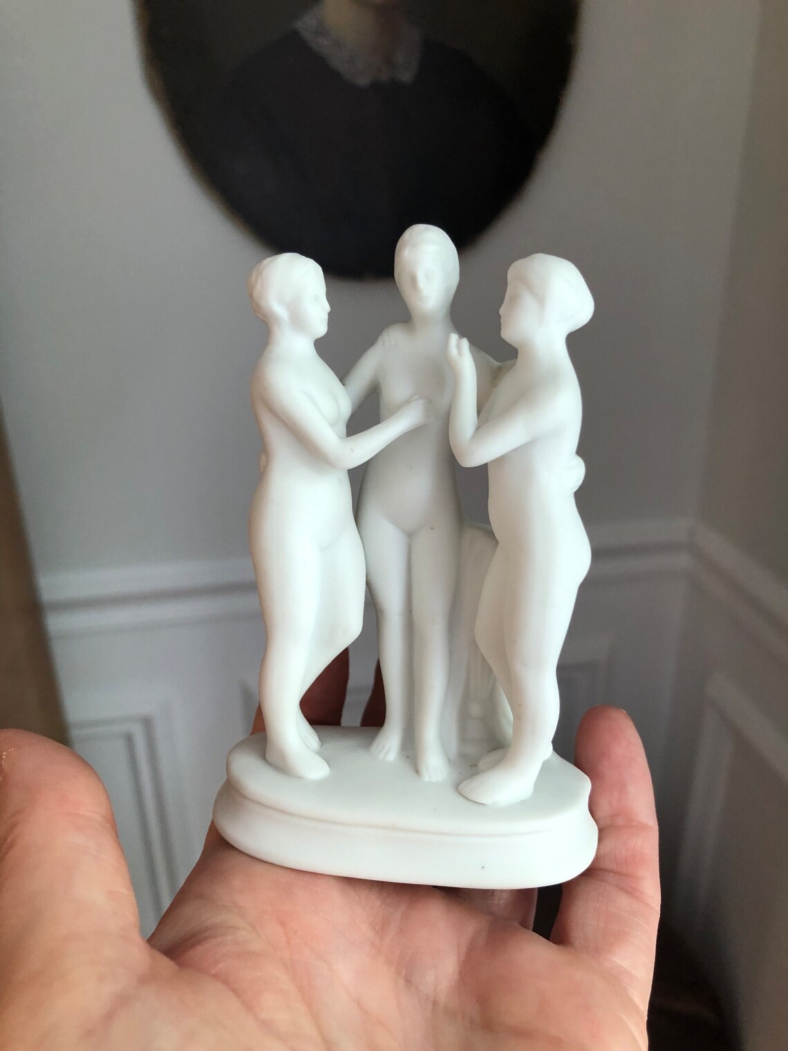 Antique Vintage Parian Statue Mini the Three Graces - Etsy
