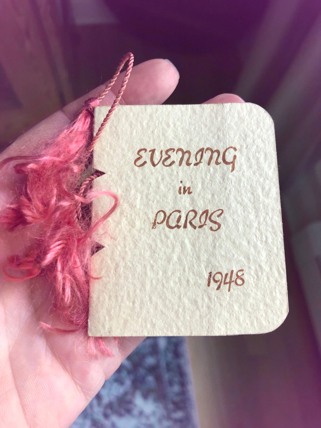 Vintage Emphera Dance Card Evening in Paris Used - Etsy