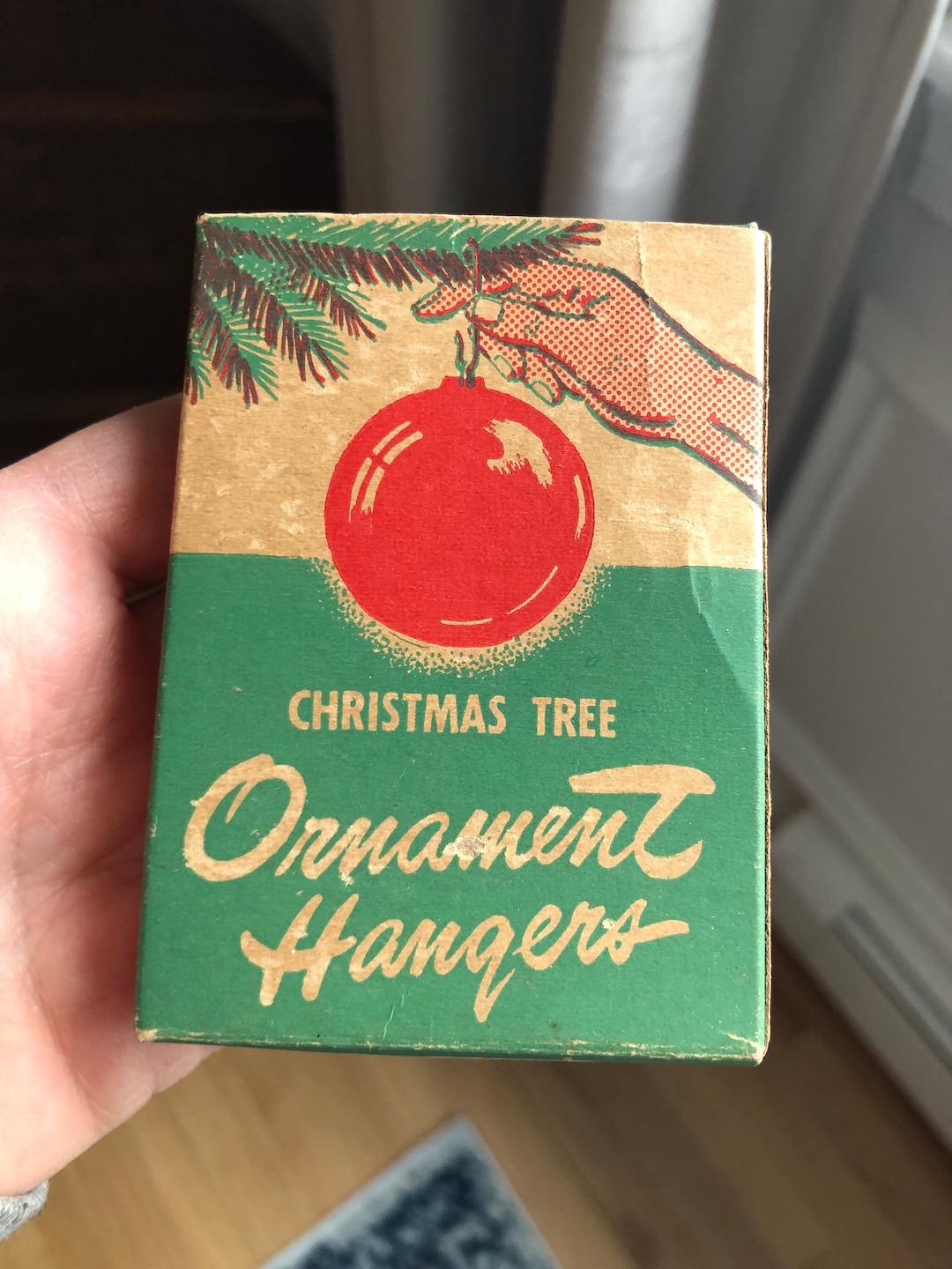 Vintage Mid Century Christmas Box Ornament Box USA Made With Contents ...