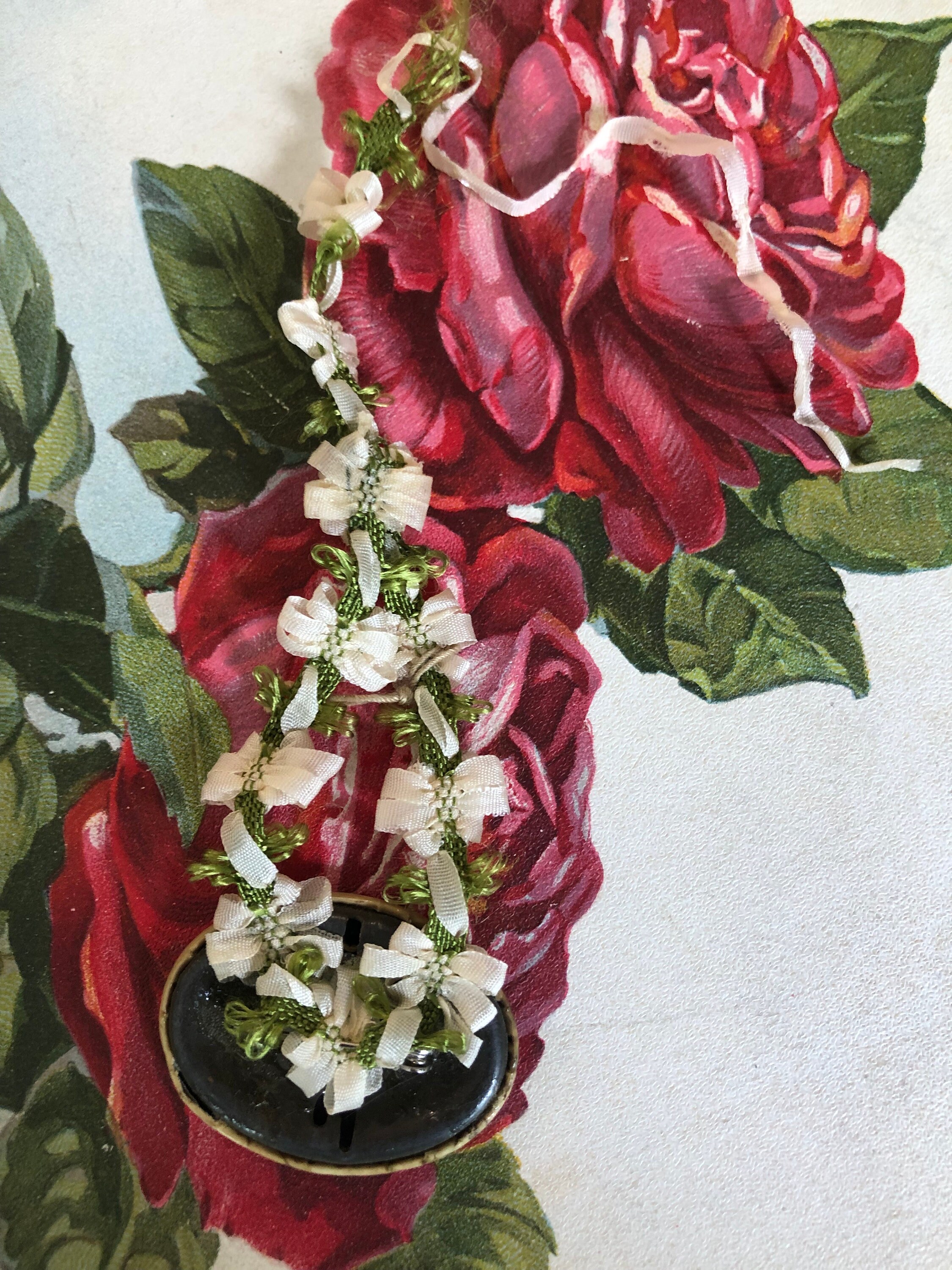 Antique Celluloid Photo Wedding Bride and Groom Rosebud Trim Remnant - Etsy