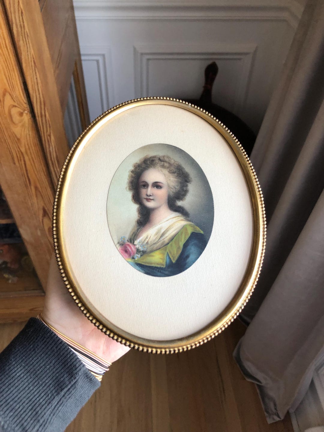 Exquisite French Miniature Portrait Painting Royalty Marie Antoinette ...