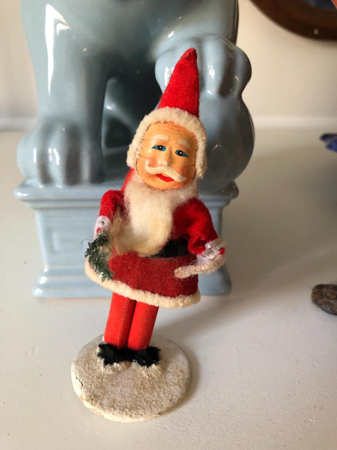 Vintage Clay Face Santa Japan Cute Christmas Decor Santa Claus - Etsy