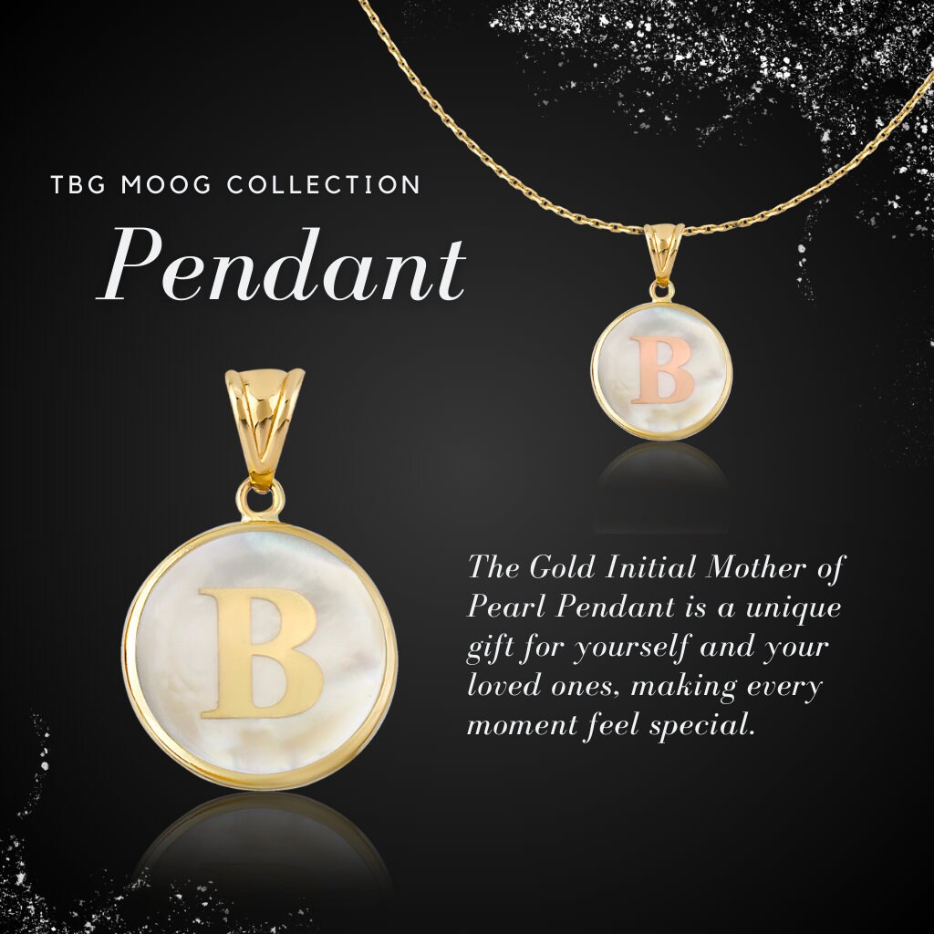 Elegant 14K Gold Letter B Pendant Personalized Custom Necklace for ...