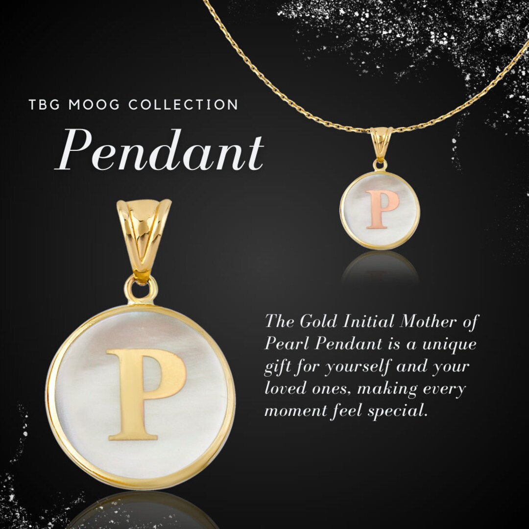 14K Gold Pendant, Letter P, Initial Necklace, Custom Necklace, Letter ...