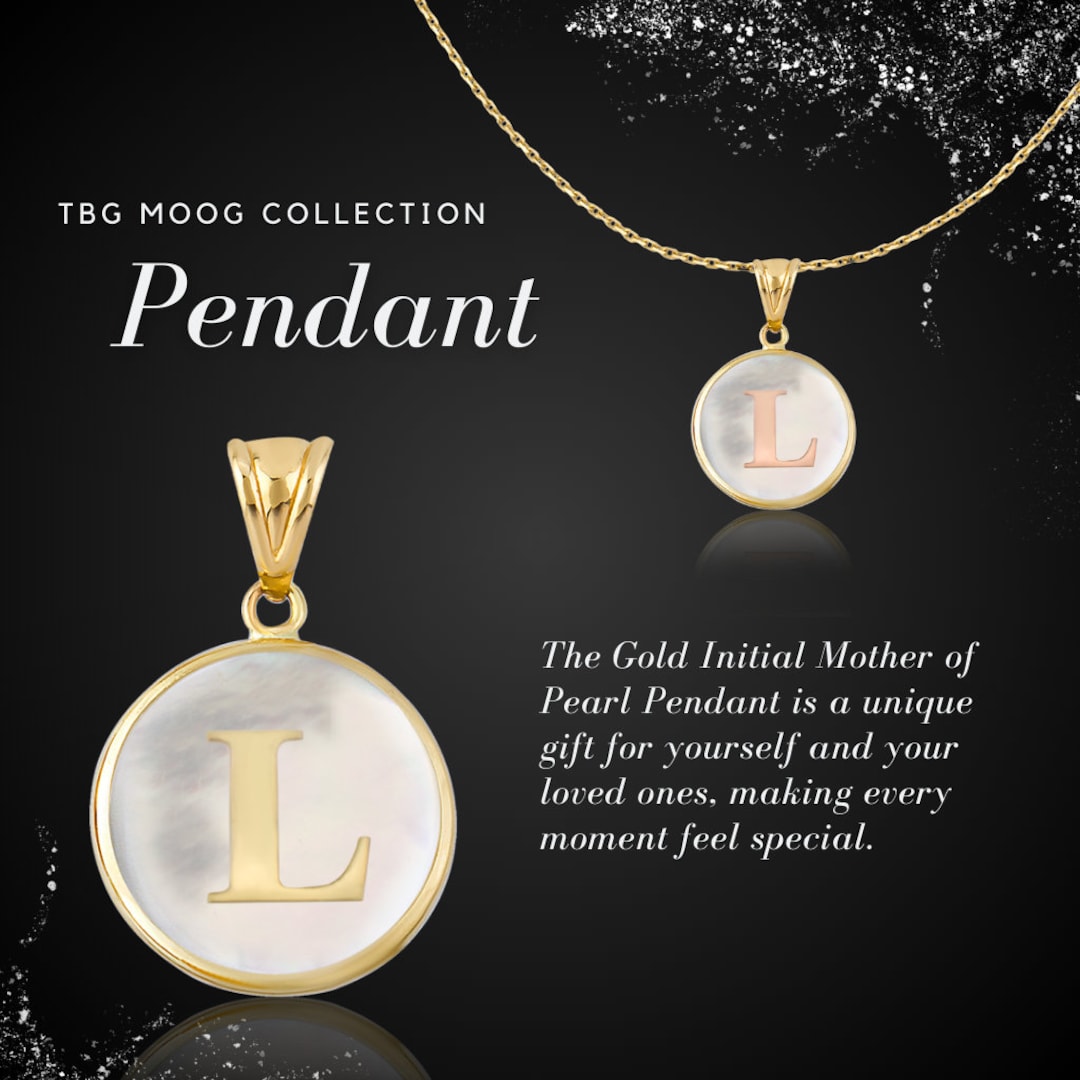 14K Gold Pendant, Letter L, Initial Necklace, Custom Necklace, Letter ...