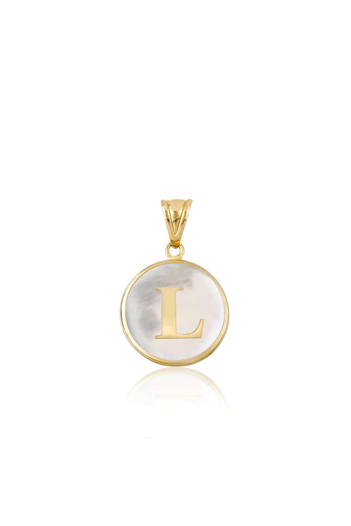 14K Gold Pendant, Letter L, Initial Necklace, Custom Necklace, Letter ...