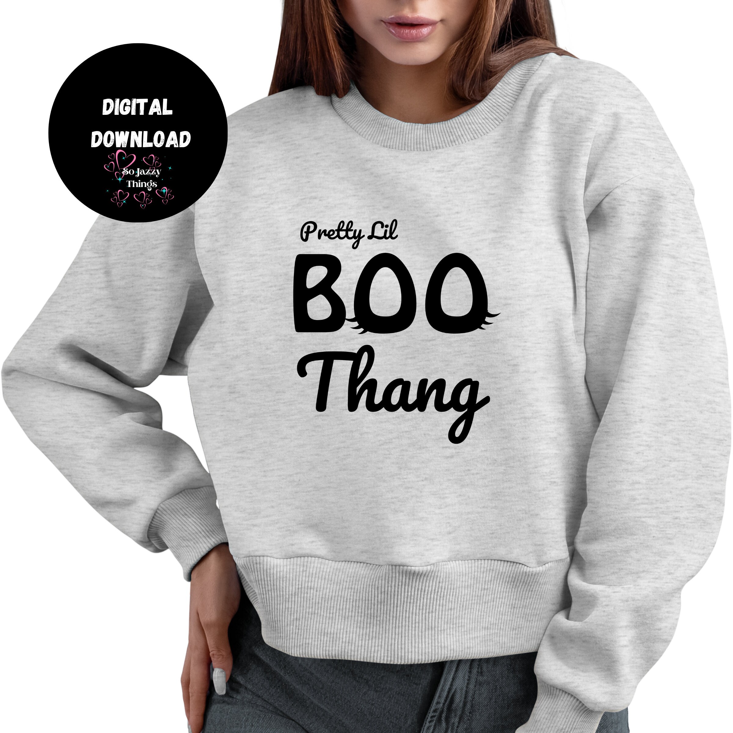 Pretty Lil Boo Thang SVG PNG PDF Halloween Boo Quote Digital - Etsy