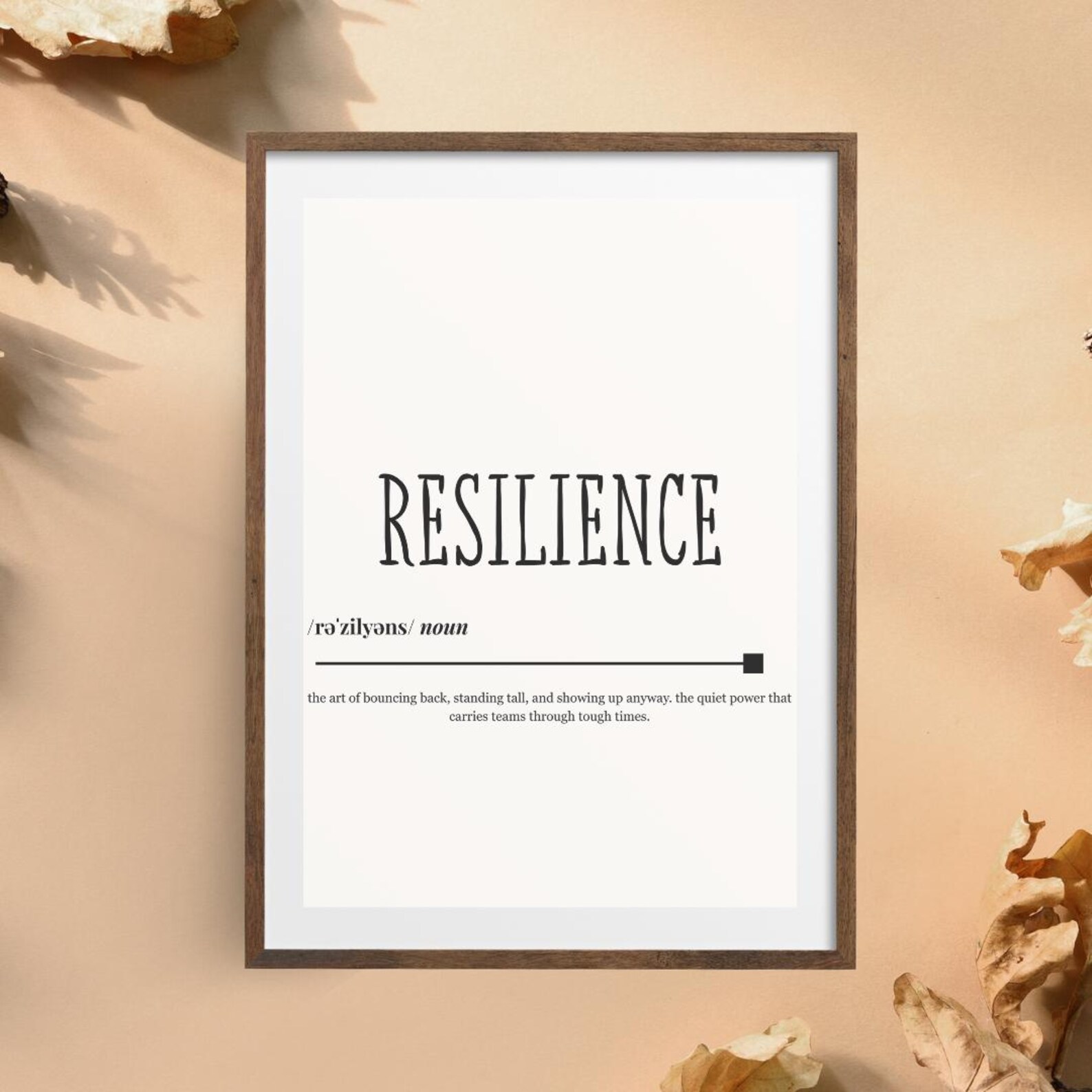 Resilience Wall Art Printable – Inspirational Office Decor, Digital ...