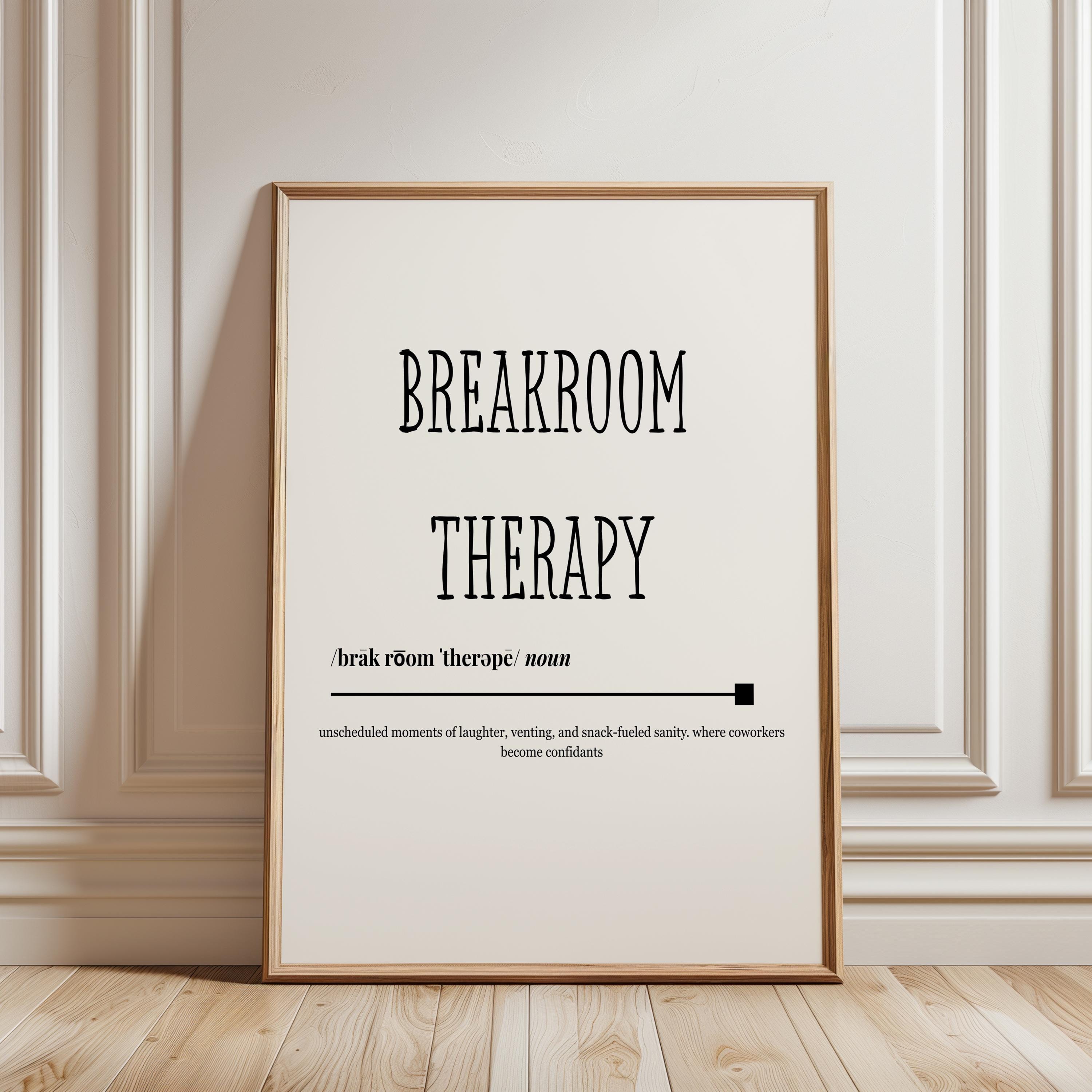 Breakroom Therapy Definition Art: Funny Office Decor (digital Download ...