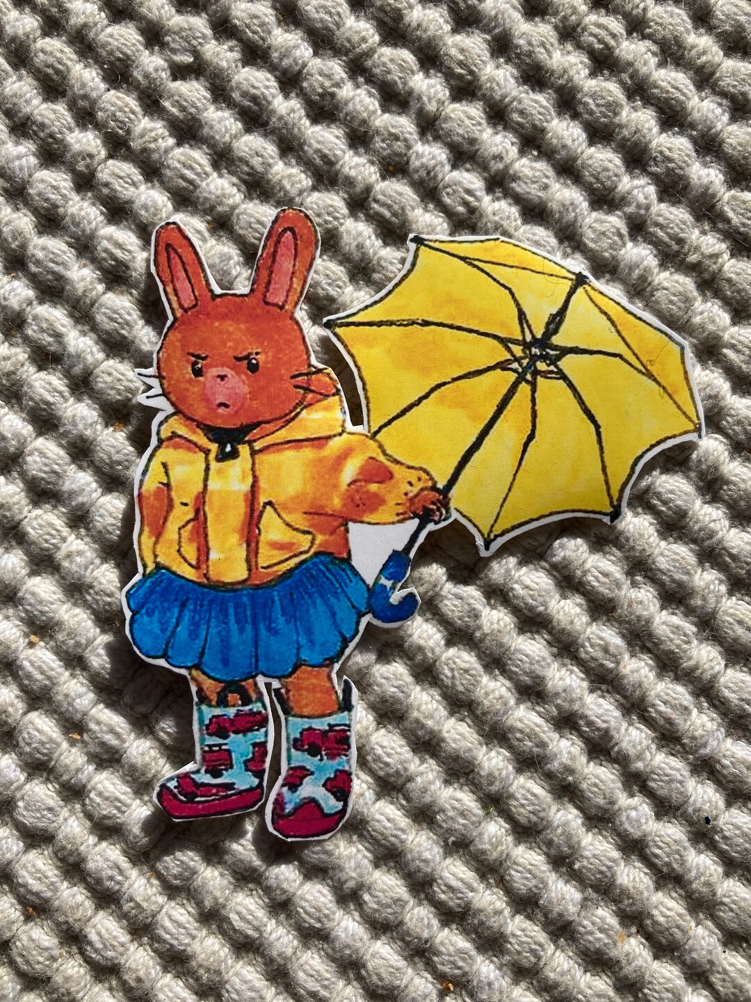 Grumpy Bunny Spring Rain Sticker - Etsy