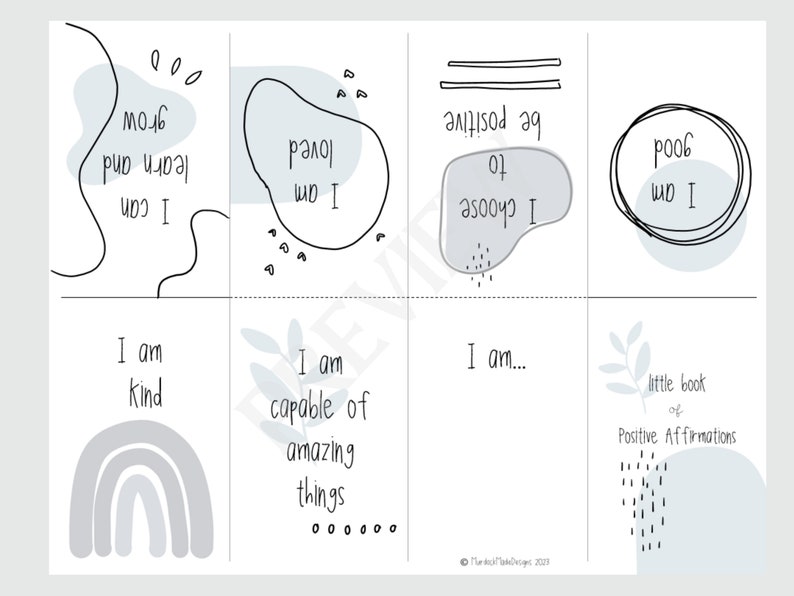 Positive Affirmations Mini Booklet Zine Therapy Counseling Coloring - Etsy