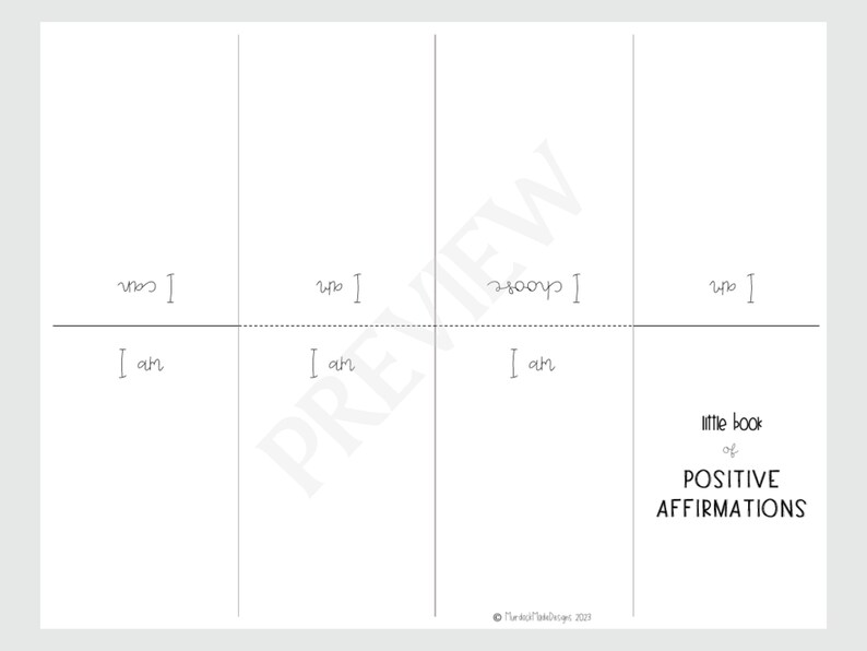 Positive Affirmations Mini Booklet Zine Therapy Counseling Coloring - Etsy
