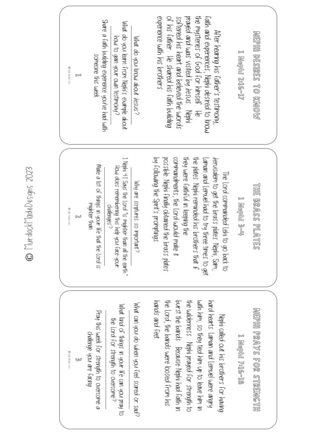 PRINTABLE SCRIPTURE Cards Book of Mormon Scripture Cards Digital ...