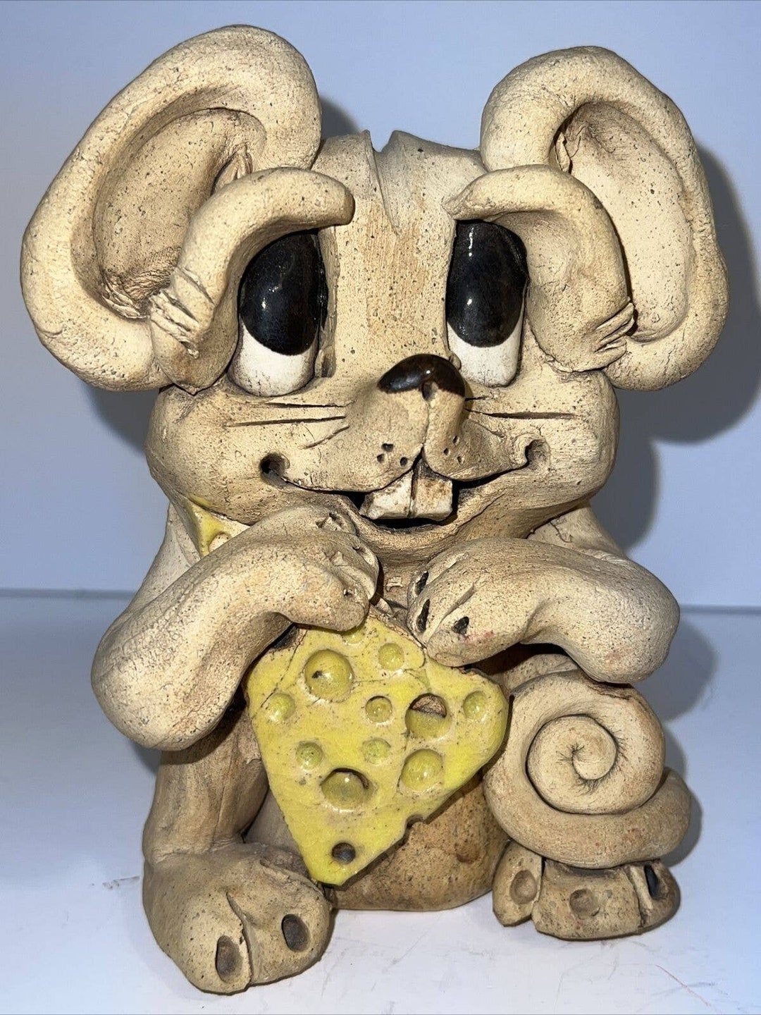 Hindt Art Pottery Carved Sculpture Figure Signed Mouse/rat 6.5 Inch ...