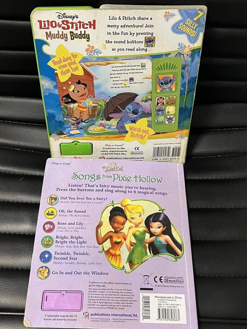 Tinkerbell and Lilo & Stitch Play a Sound RARE Lot of 2 - Etsy