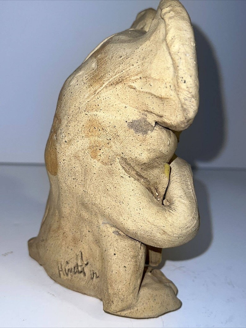Hindt Art Pottery Carved Sculpture Figure Signed Mouse/rat 6.5 Inch ...