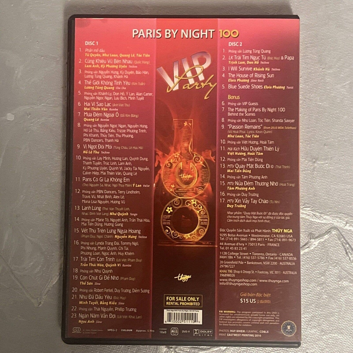 Paris by Night 104 VIP Party - DVD - New and Sealed - Etsy