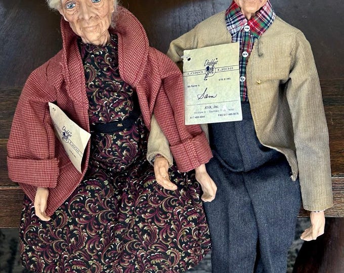 Vintage Daddy's Long Legs Sam & Gracie Dolls Elderly Couple - Signed ...