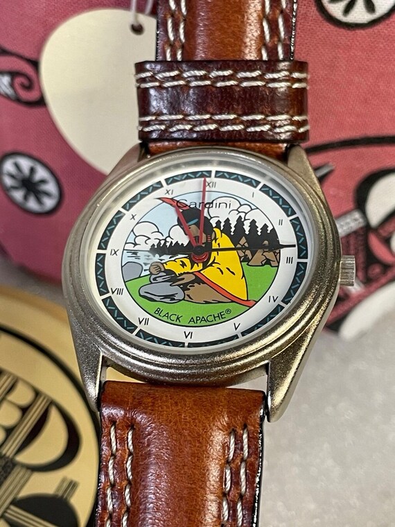 Vintage Black Apache Watch and Bandana Set in Origina… - Gem