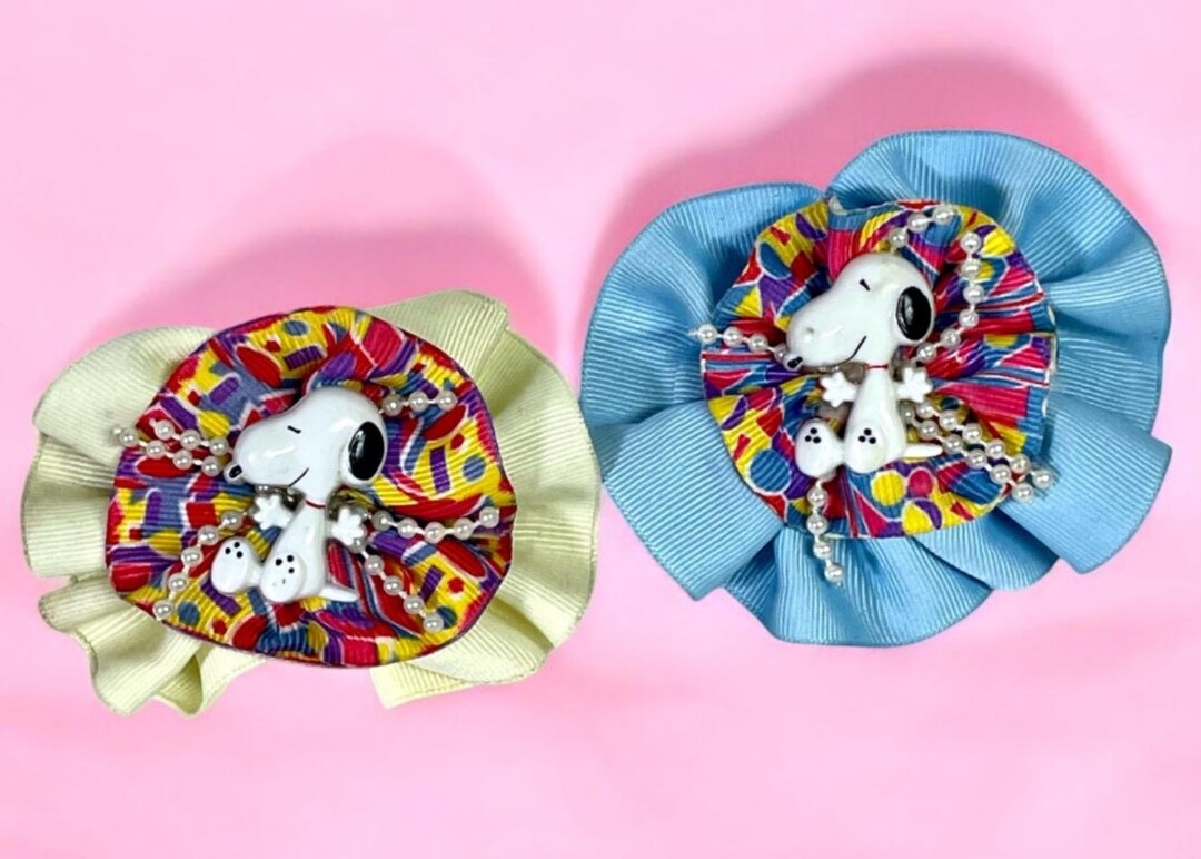 Vintage Snoopy Hair Clips: Peanuts Cartoon Barrette Set - Etsy