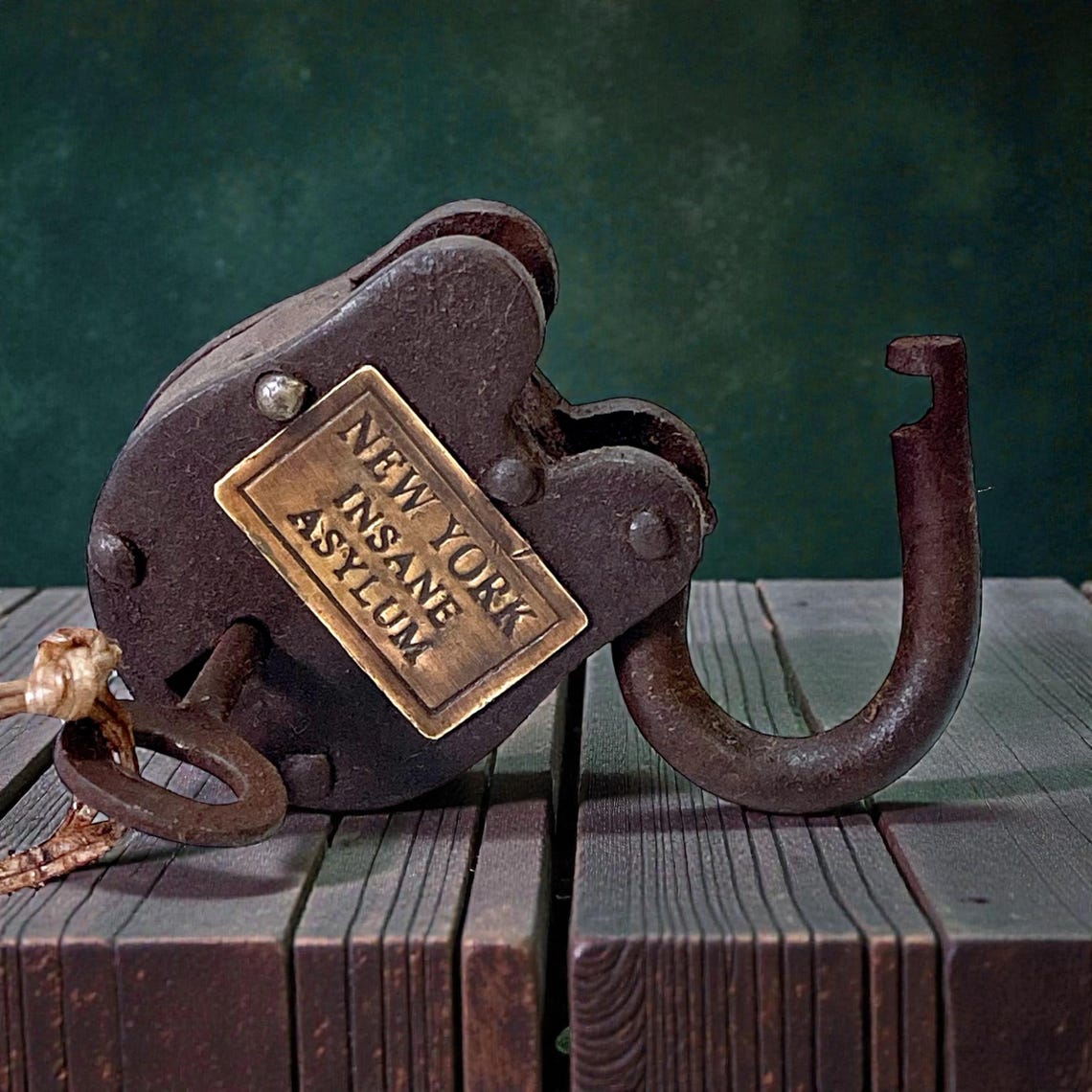 New York Insane Asylum Jail Lock With Keys Antique Finish Americana ...