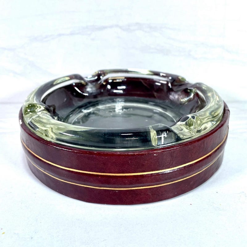 Red Glass Ashtray - Etsy