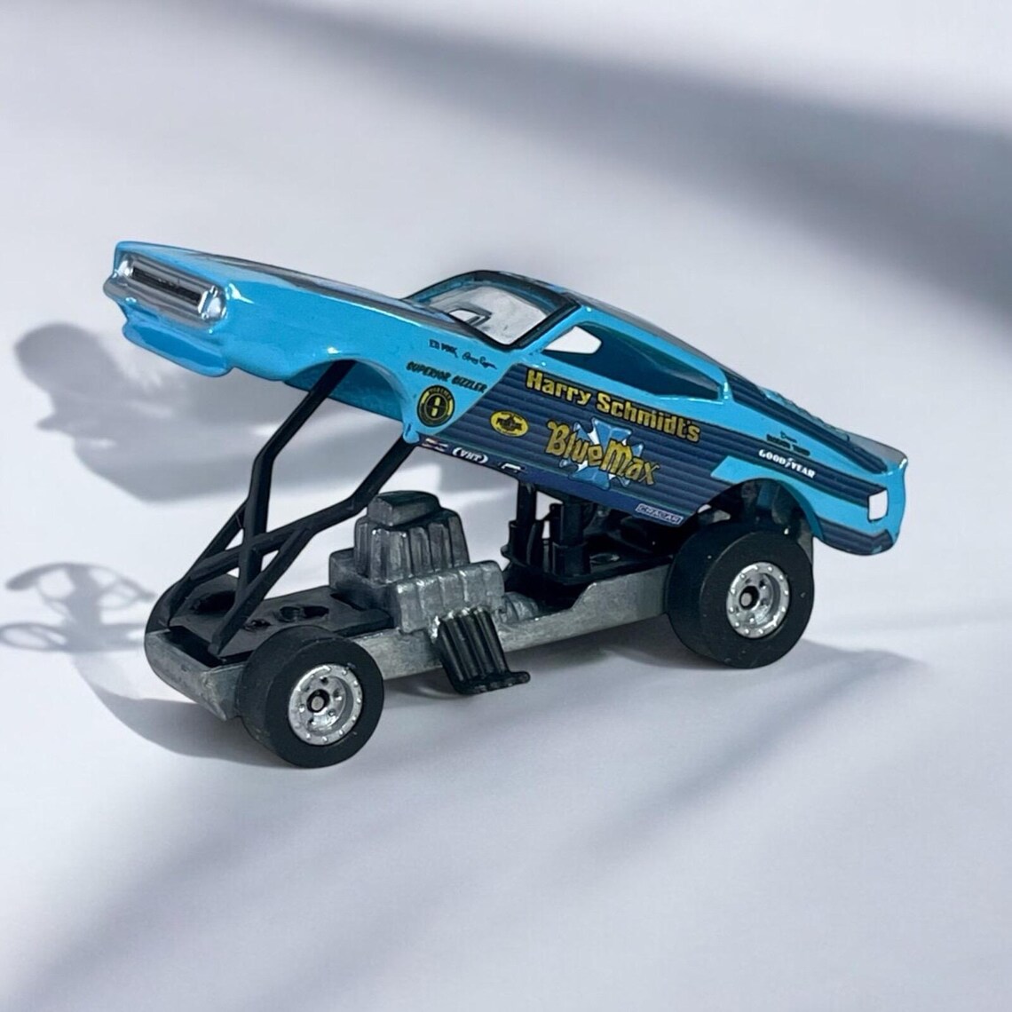 1973 Ford Mustang Blue Max Diecast Model Car 1/64 Racing Champions ...