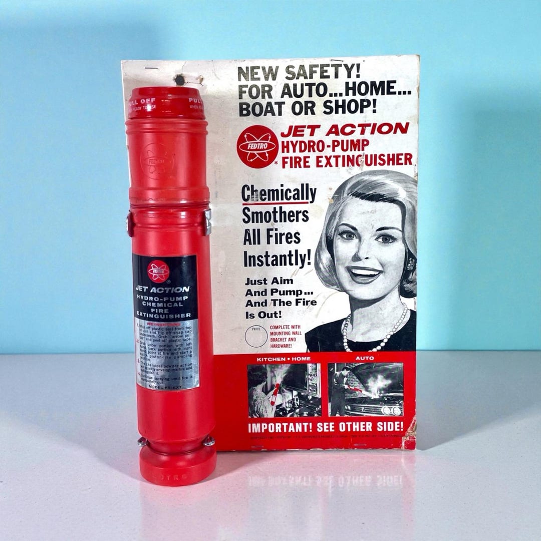 1966 Fedtro Jet Action Fire Extinguisher, Vintage Dry Chemical ...