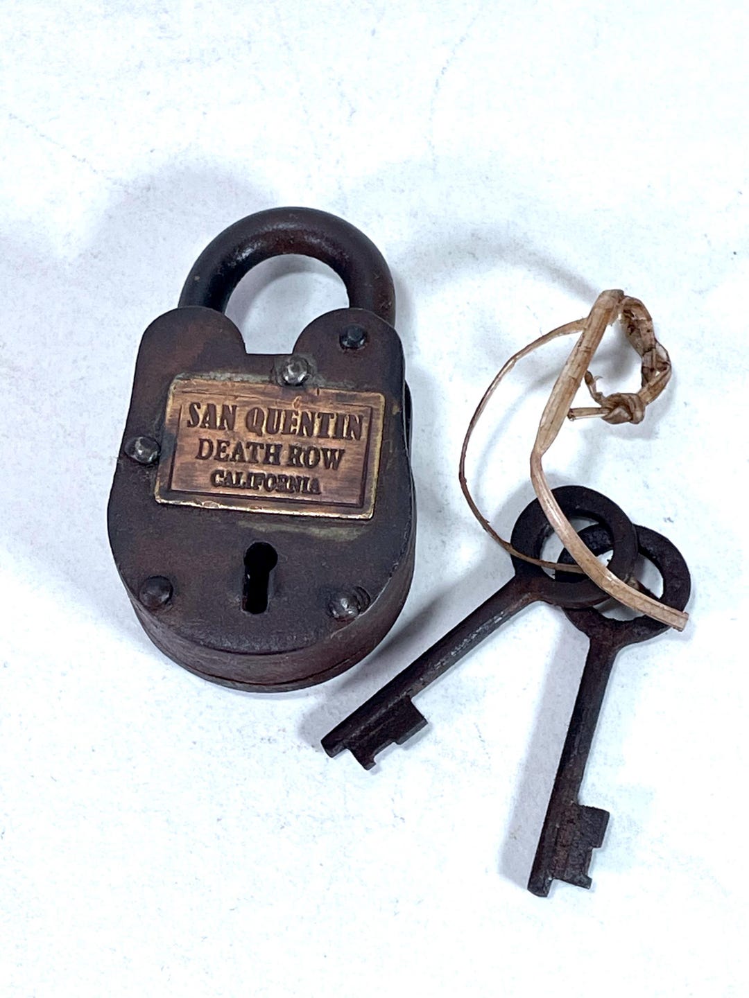San Quentin Death Row Jail Lock With Keys Antique Finish Americana ...