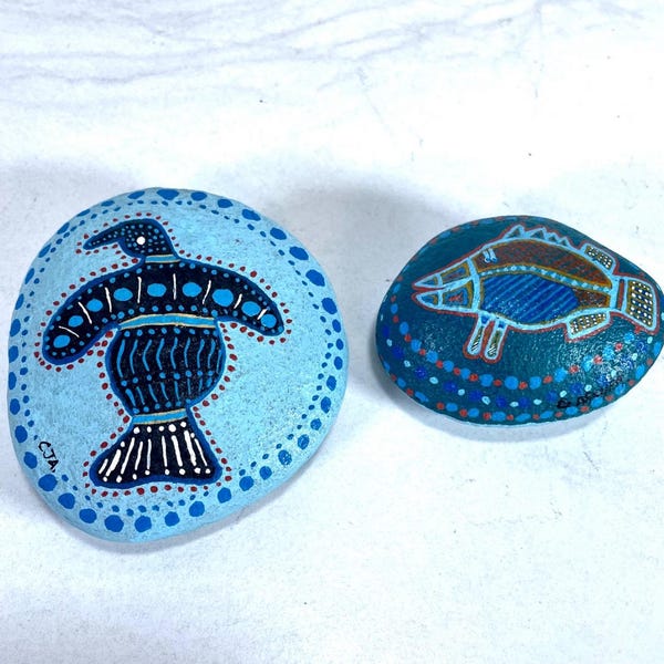 Painted Rocks Signed - Etsy