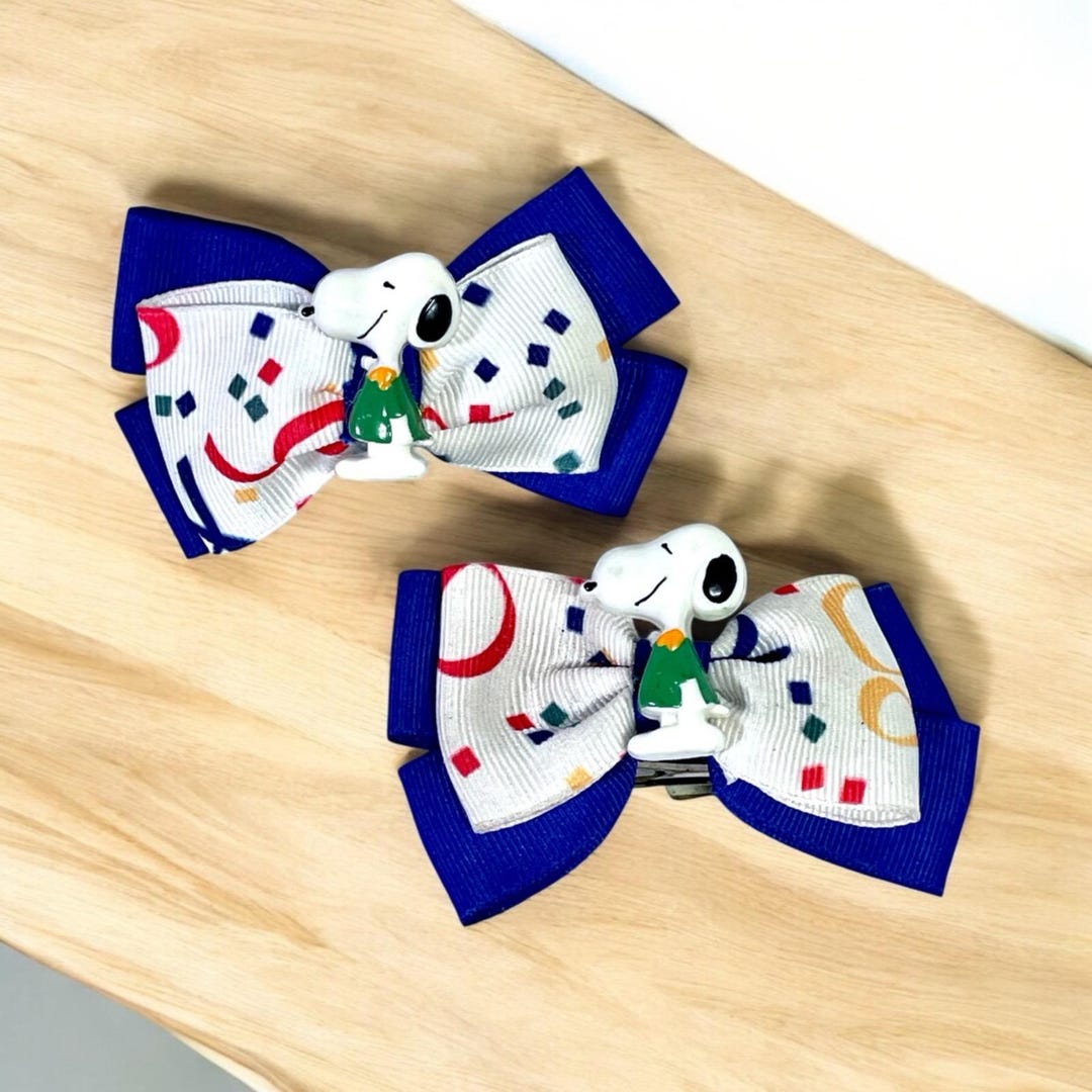 Vintage Snoopy Hair Clips: Peanuts Cartoon Barrette Set - Etsy