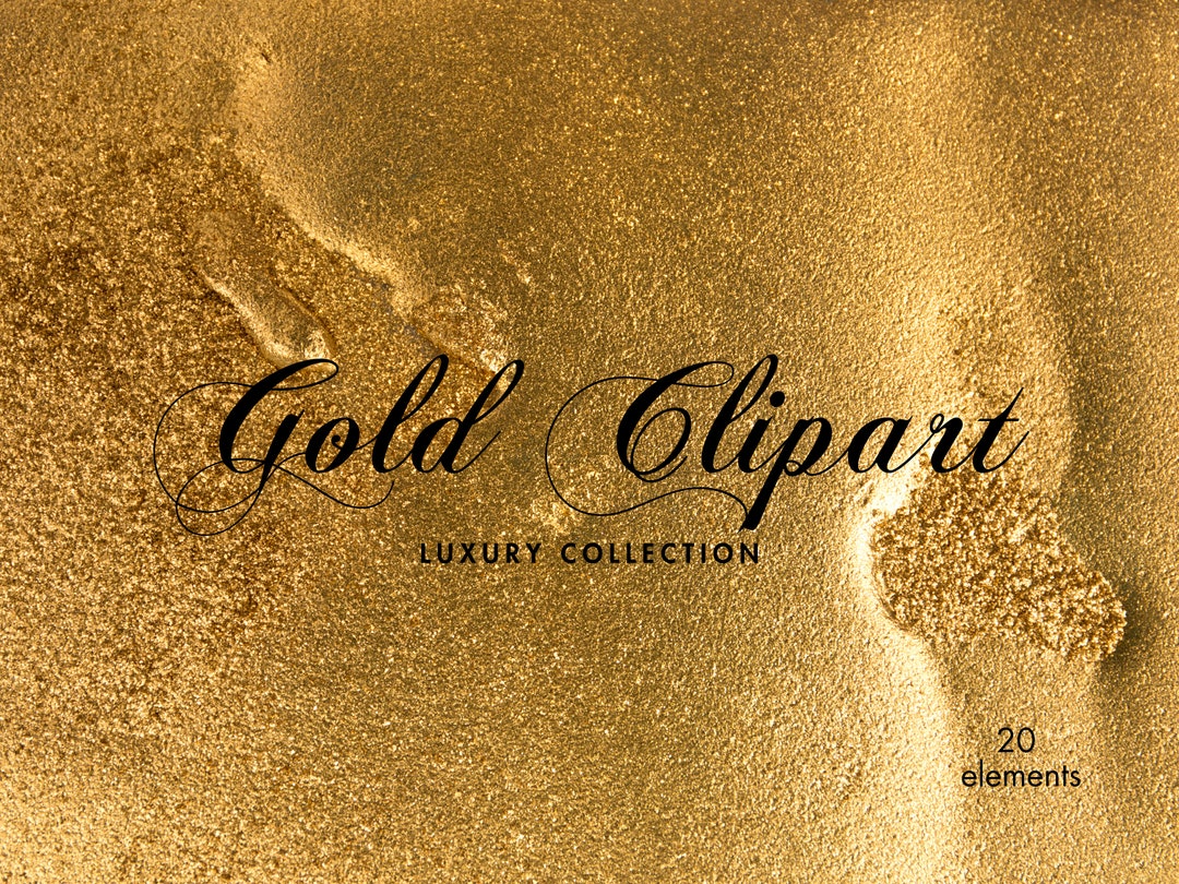 Gold Shapes Clipart, Glitter Overlay, Gold Clipart, Gold Shapes, Gold ...