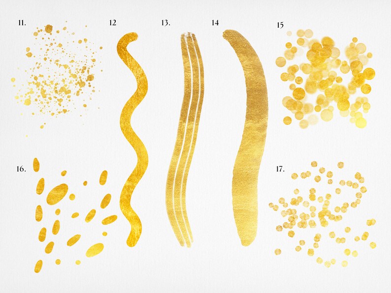 Gold Shapes Clipart, Glitter Overlay, Gold Clipart, Gold Shapes, Gold ...
