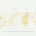 Gold Floral Clipart, Foliage Clipart, Gold Floral Elements, Botanical ...