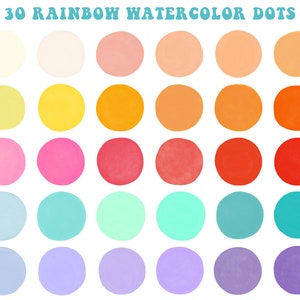 30 Rainbow Watercolor Shapes, Clipart Designs, Watercolor Designs ...