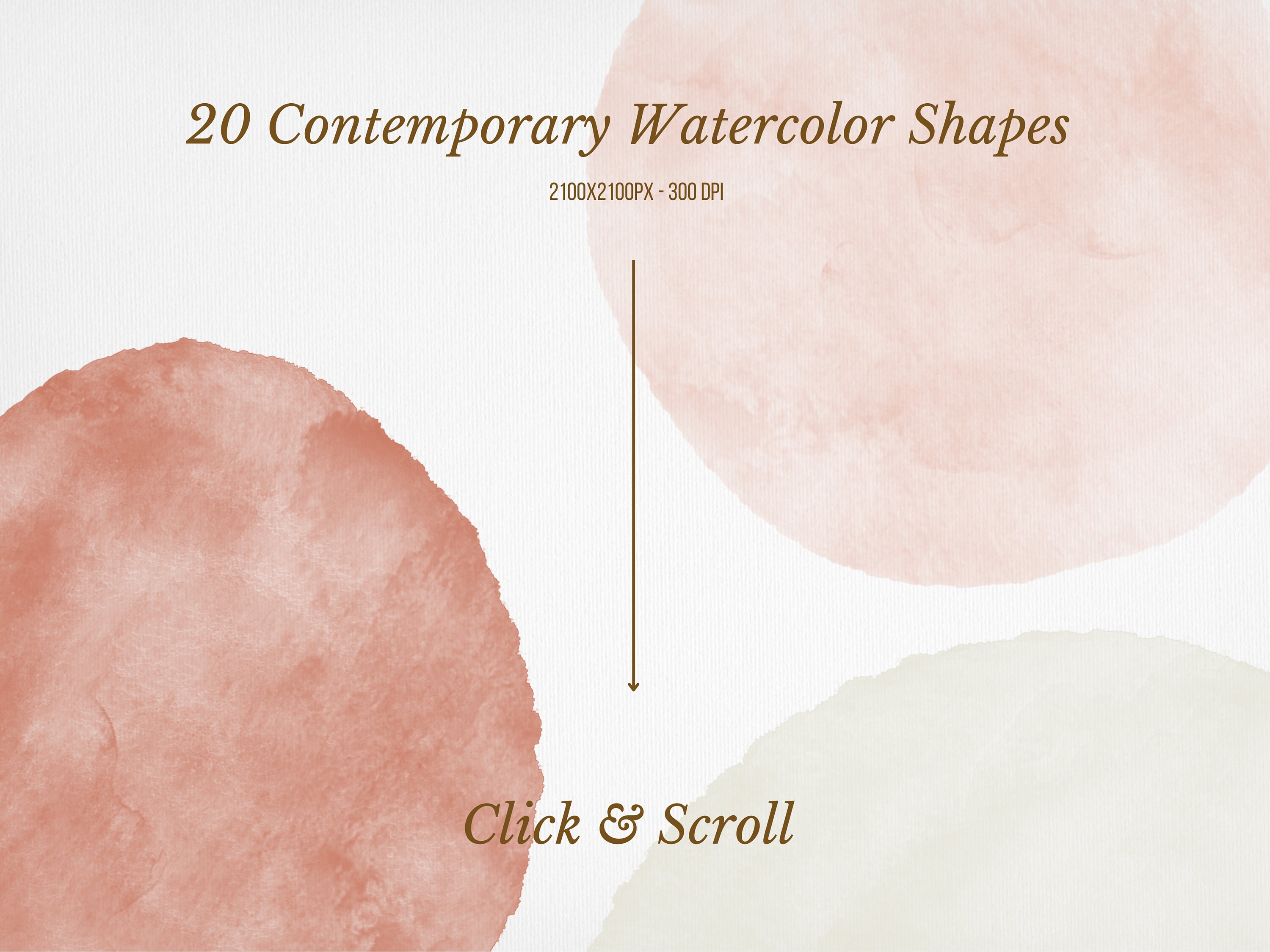 20 Pastel and 10 Gold Abstract Designs, Watercolor Clipart, Abstract ...