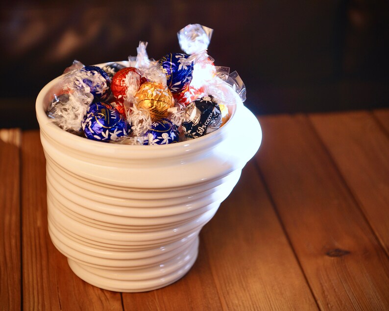 Ceramic Pot Succulent Planter With Drain Hole Utensil Holder Candy Dish ...