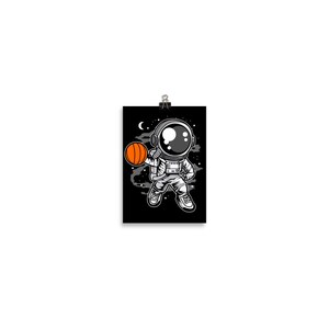 Astronaut Basketball - Matte Poster - Etsy