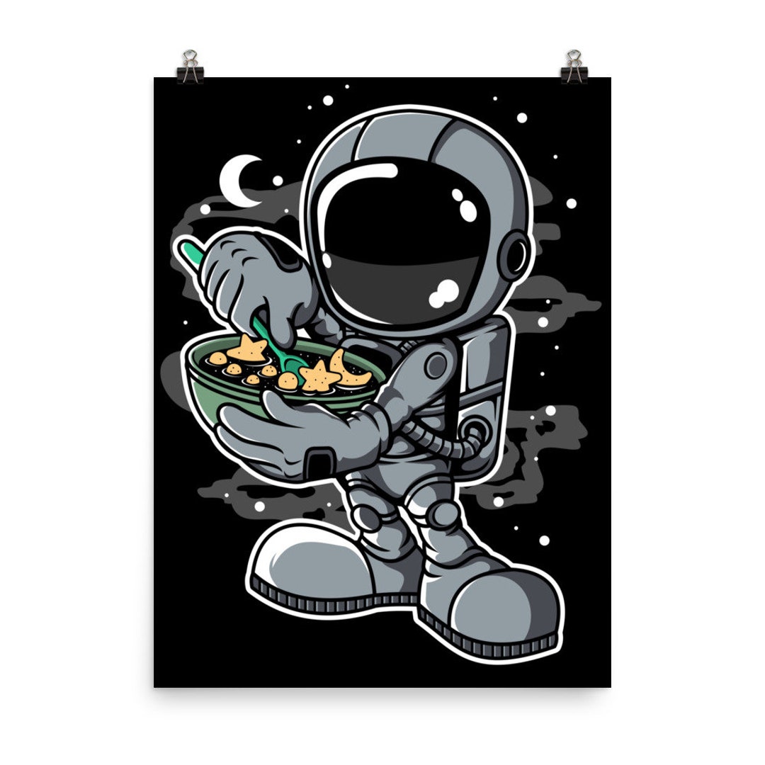 Astronaut Star Flakes Matte Poster - Etsy