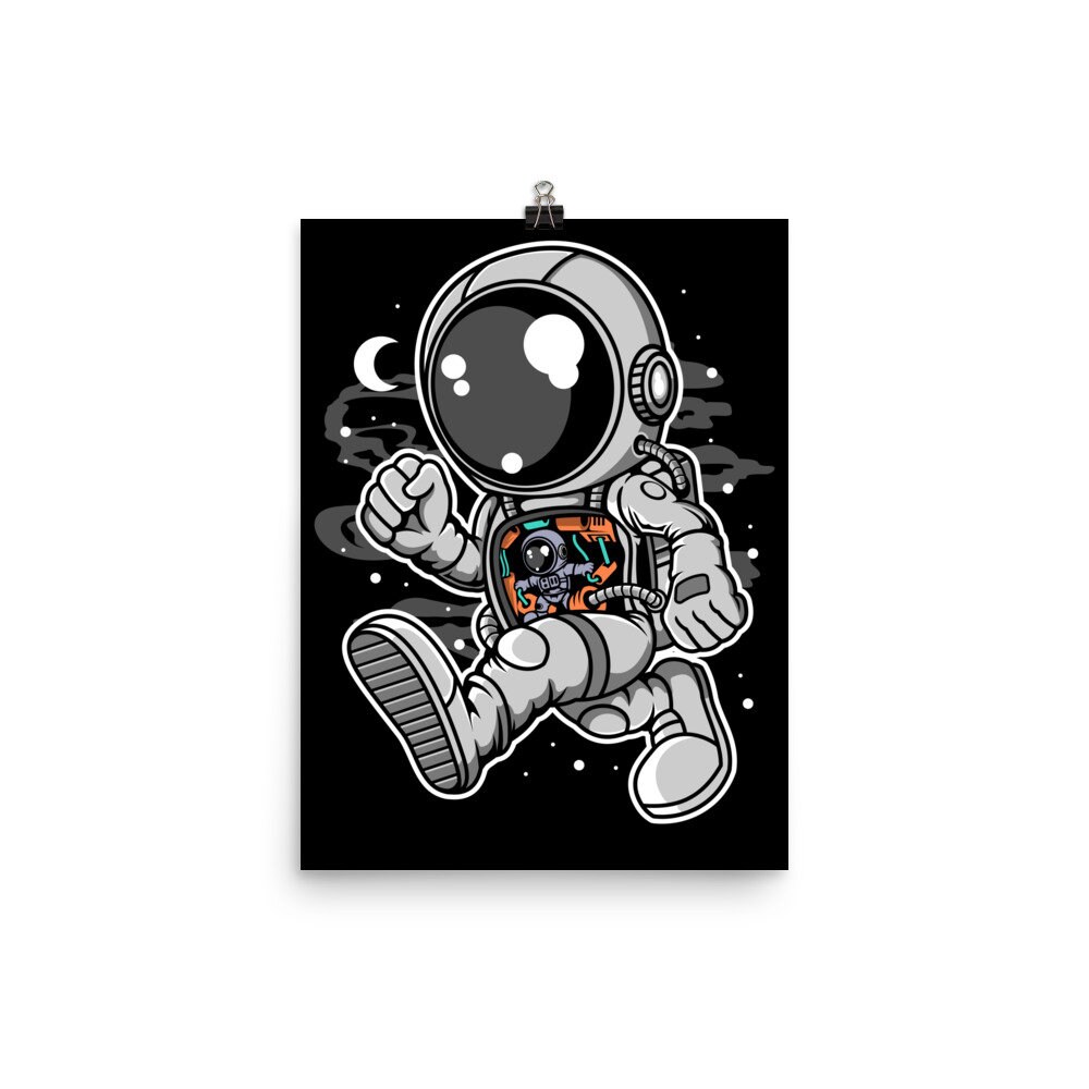 Astronaut Robotic Machine Matte Poster - Etsy