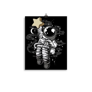 Astronaut Reach the Star - Matte Poster - Etsy