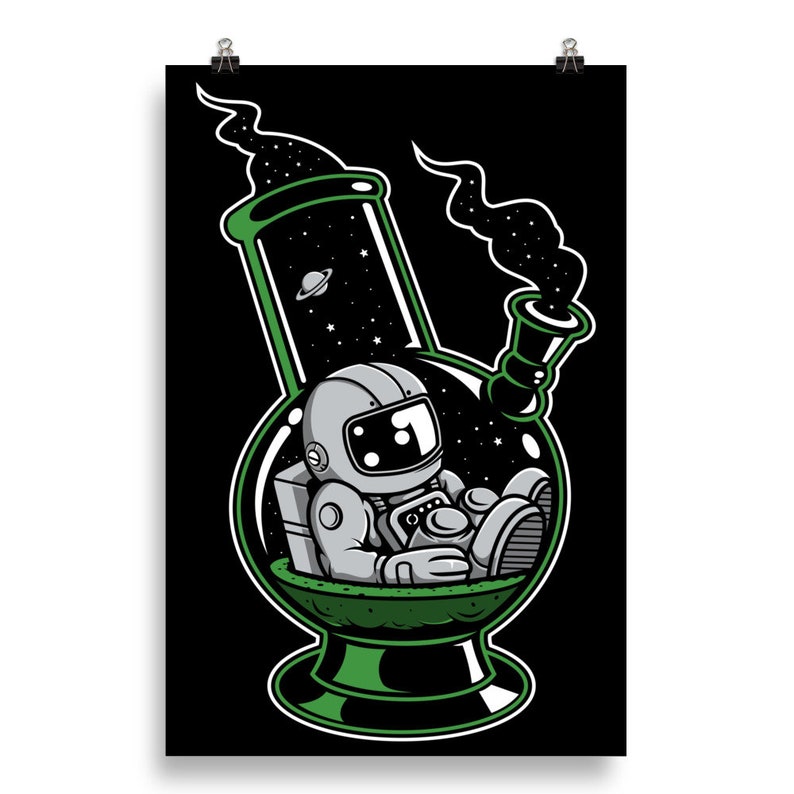 Astronaut Bong Matte Poster - Etsy