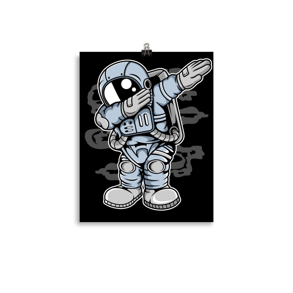 Astronaut Dab - Matte Poster - Etsy