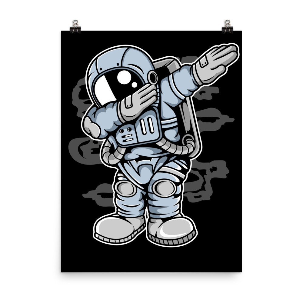 Astronaut Dab - Matte Poster - Etsy