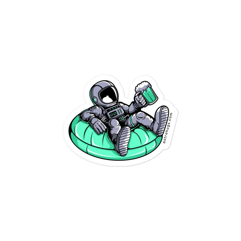 Astronaut Pool Float Bubble-free Stickers - Etsy